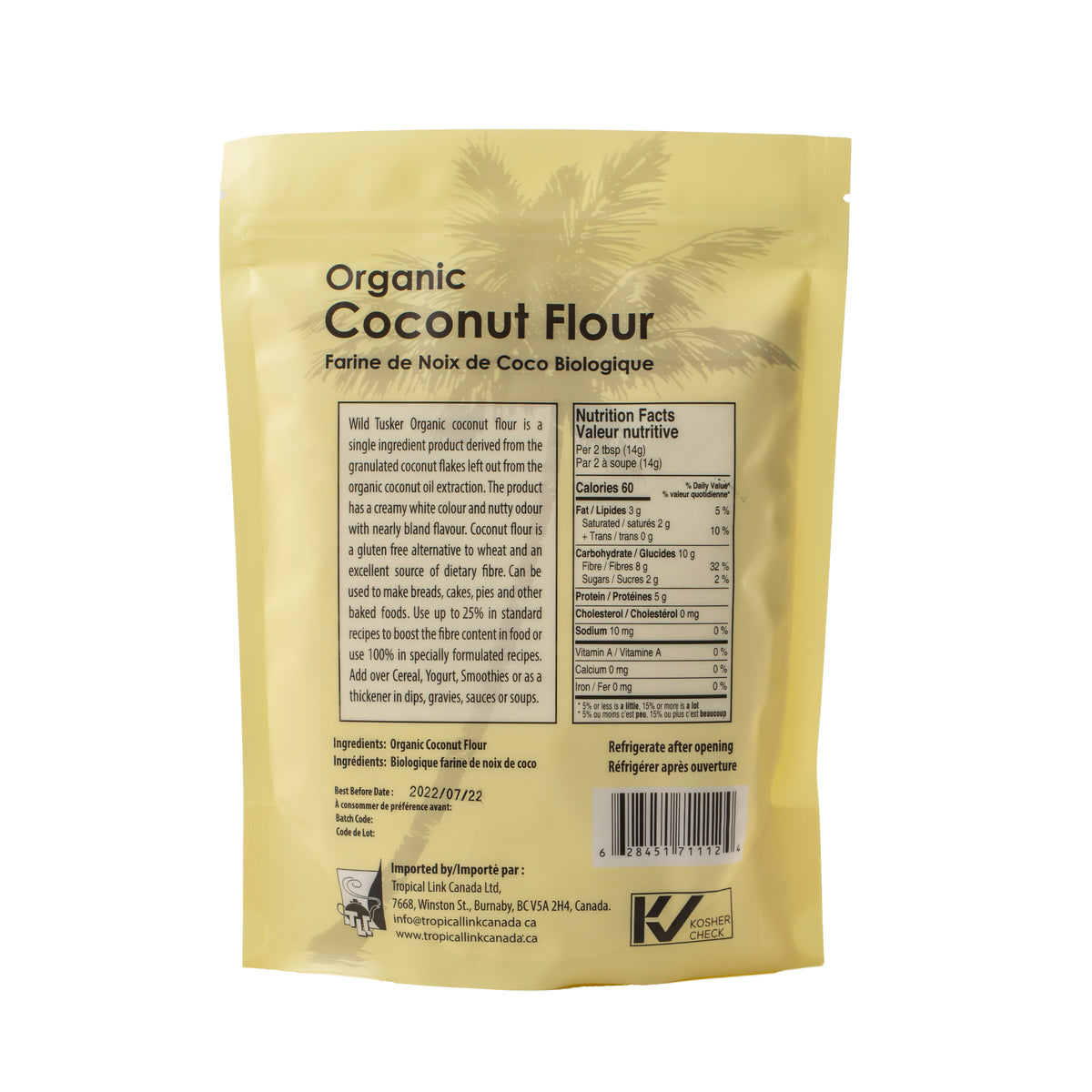 Organic Coconut Flour - Tropical Link Canada Ltd.